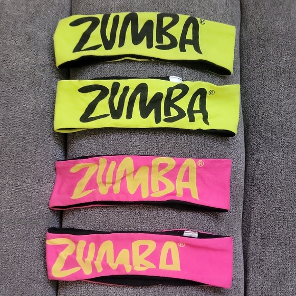 Accessories | Zumba Headbands Set In Neon Yellow And Pink | Poshmark